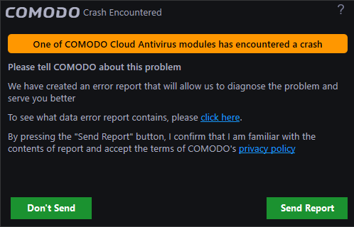 Comodo Cloud Antivirus Understanding CCAV Alerts, Antivirus Alert, Virus Protection